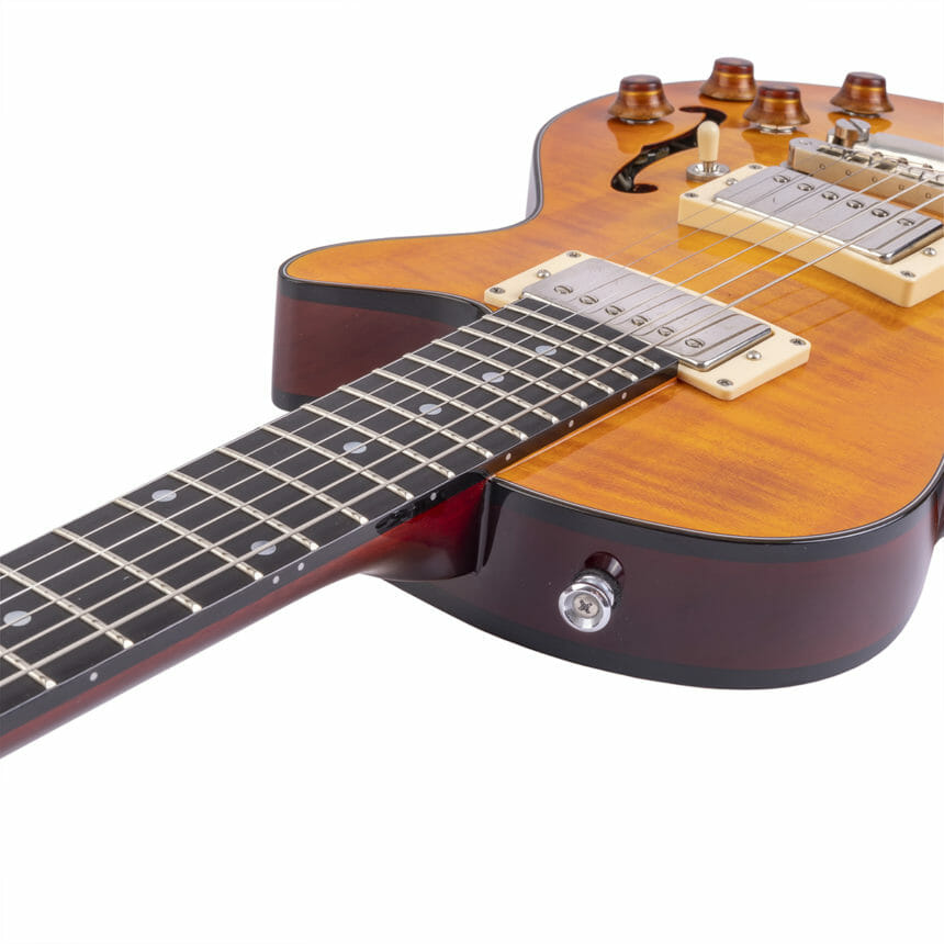 Maybach Little Wing Arched Top Cutaway Earl Grey Aged - Luis Guitar Garage