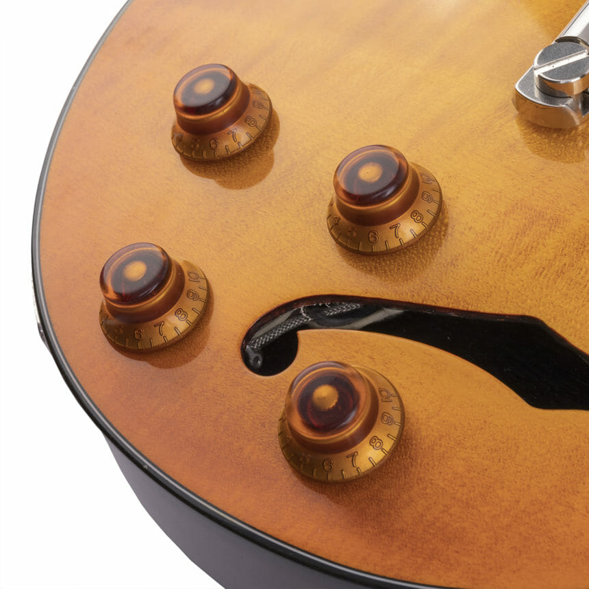 Maybach Little Wing Arched Top Cutaway Earl Grey Aged - Luis Guitar Garage